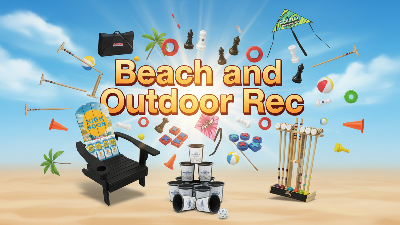 Branded Promotional Beach Games, Chairs & Accessories